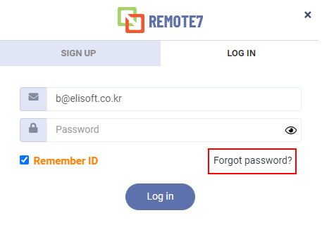 Password retrieval | Remote7
